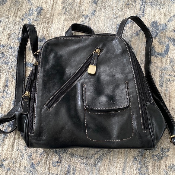 Aurielle | Bags | Black Leather Back Pack | Poshmark